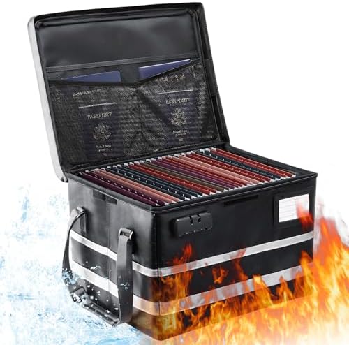 Amazon.com: WANJOTEC Fireproof and Waterproof Document Box - Important Document Organizer ...
