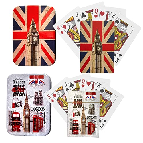 Souvenirs 2 London Playing Card Union Jack British Flag Playing Cards ...