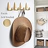 Amazon.com: FYMF-HOME Gold Coat Hooks Wall Hook 4 Pack Hooks for ...