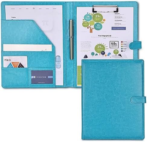 Amazon.com : KINGFOM Professional Business Padfolio Clipboard Folder ...