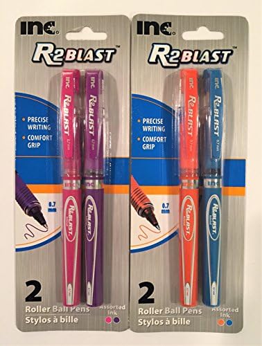 Amazon.com: R2 Blast Gel Rollerball 0.7mm Colored Gel Pen Set: 4 Items ...