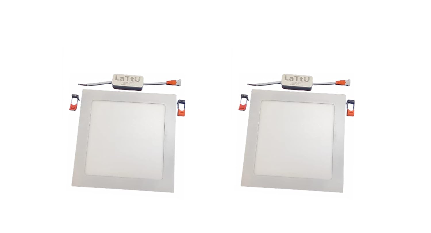 Buy Lattu LED 15 Watt Panel Light Square Recessed Ceiling Light(White ...