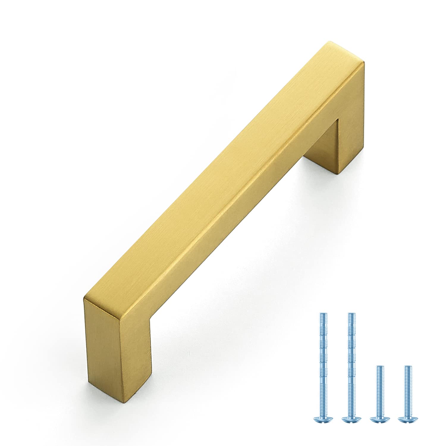 Ravinte 1 Pack Gold Cabinet Pulls 3-1/2 Inch Brushed Brass Kitchen ...
