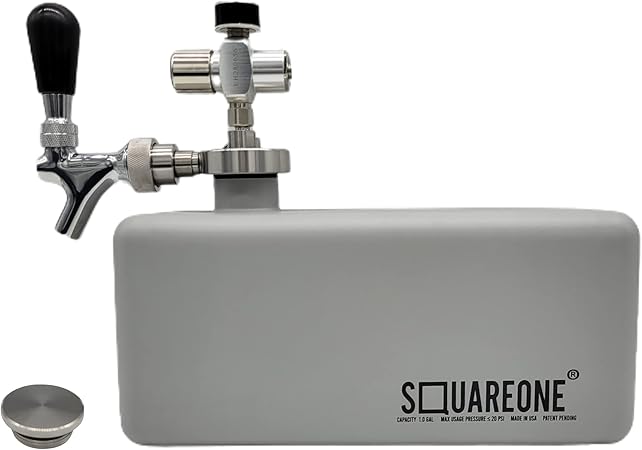 Amazon.com: Square One Mini Keg, Stainless Steel Keg and Tap System, 2x ...