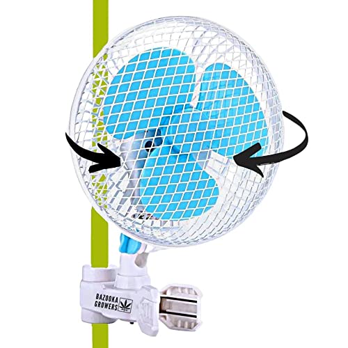 Buy Bazooka Growers Oscillating 6 Inch Grow Tent Fan with Grip Clip ...