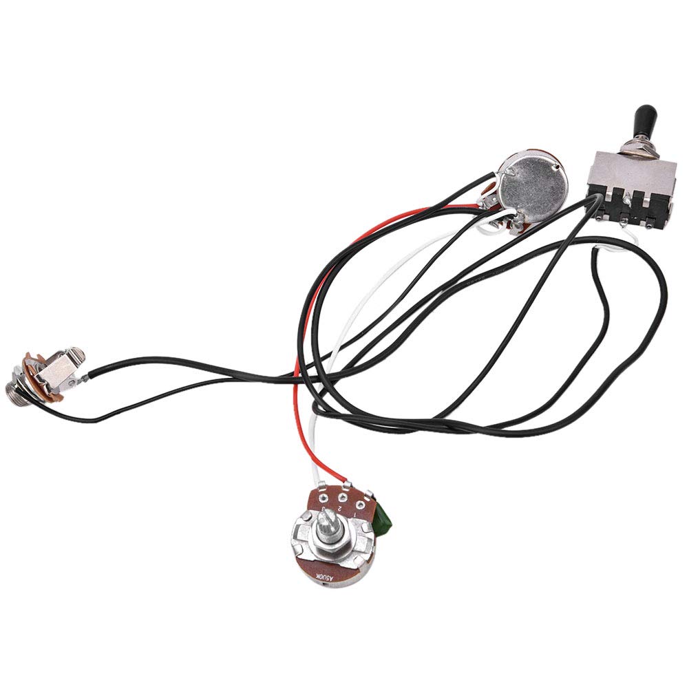 Amazon.com: Electric Guitar Wiring Harness Kit, 3 Way Toggle Switch ...