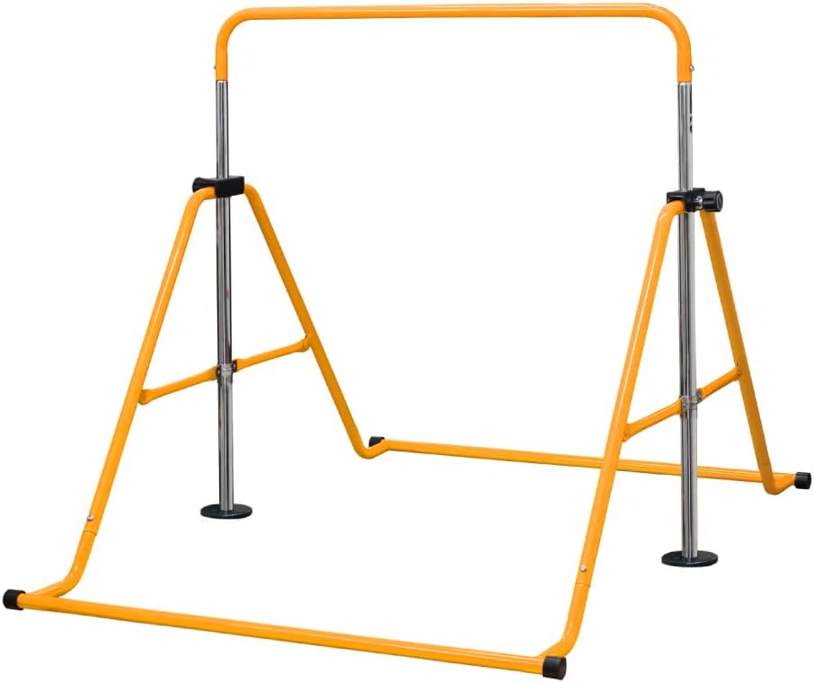 Amazon | DABADA（ダバダ） 折りたたみ 鉄棒 耐荷重(約)100kg 5段階調節可 室内使用可 子供用 (鉄棒単体, イエロー) | DABADA（ダバダ） | 鉄棒