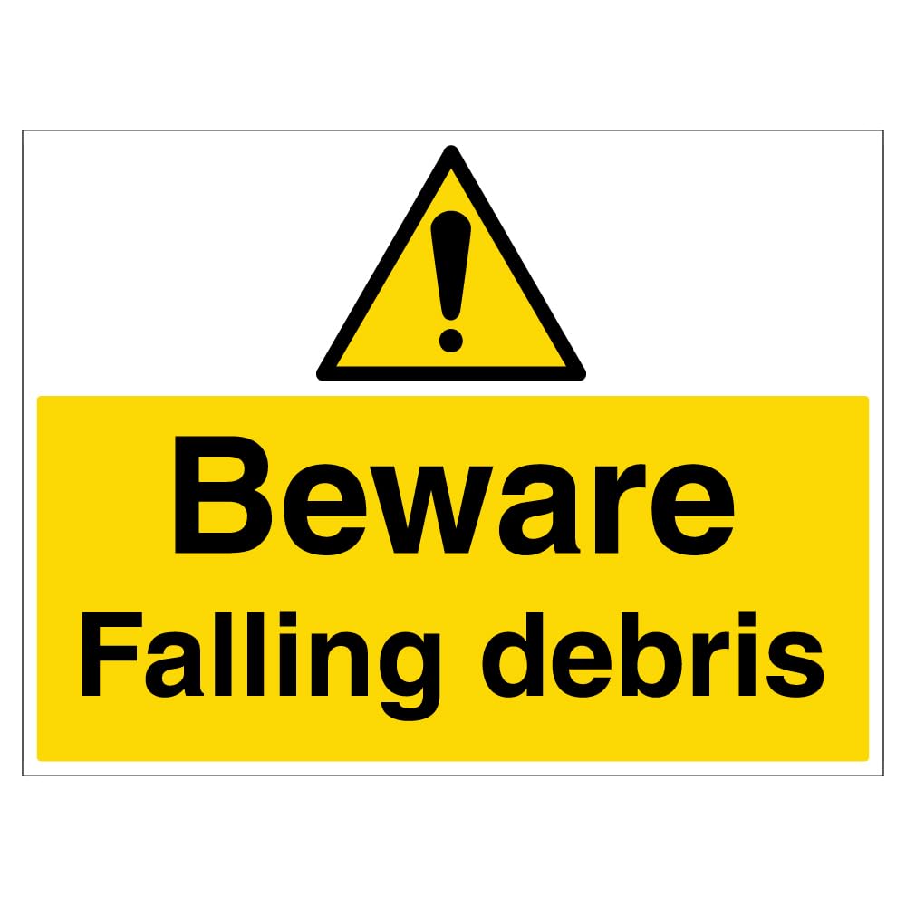 V Safety Beware Falling Debris – Correx 600 x 450 4mm Correx Safety ...