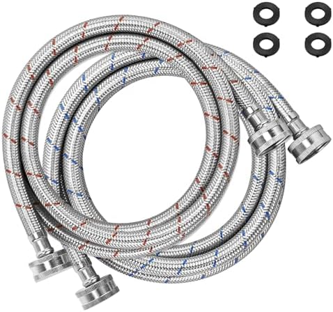 Amazon.com: Beaquicy 4 Ft Washing Machine Hoses Burst Proof Braided ...