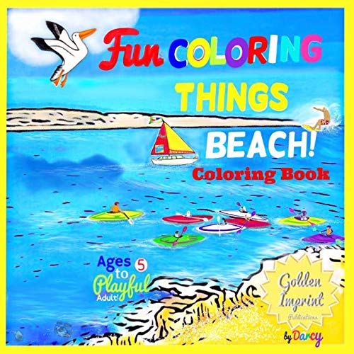 BEACH COLORING BOOK: FUN COLORING THINGS: Neils, Darcy: 9780998919409 ...