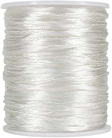 Amazon.com: Kblick White Nylon String Cord - 1 MM 100 Yards Braided ...
