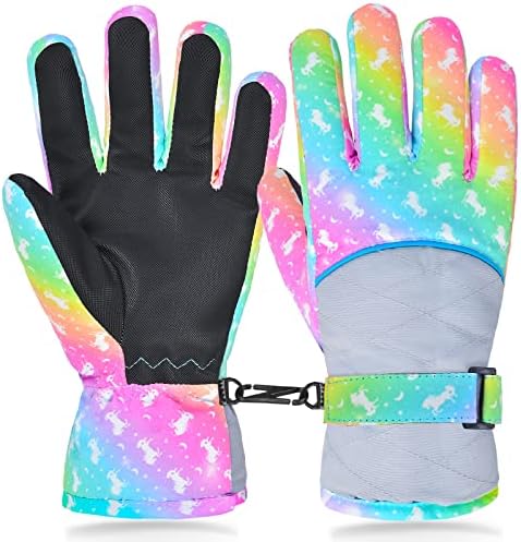 Kids Gloves Winter Waterproof Snow Ski Gloves for Girls, Winter ...