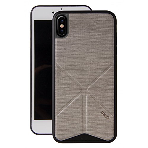 Uniq Transforma Case with Magnetic Stand for iPhone X Grey – BigaMart
