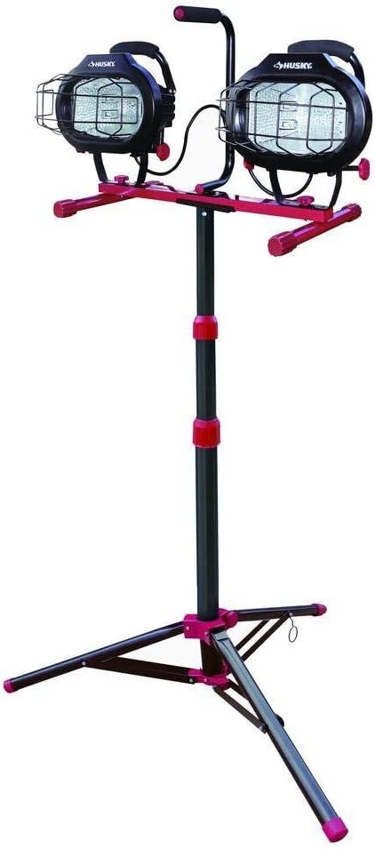 Husky Professional Grade Dual Head 1,200W Halogen Work Light With ...