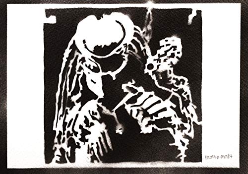 moreno-mata Echtes Handgemachtes Graffiti Predator Yautja Filme ...