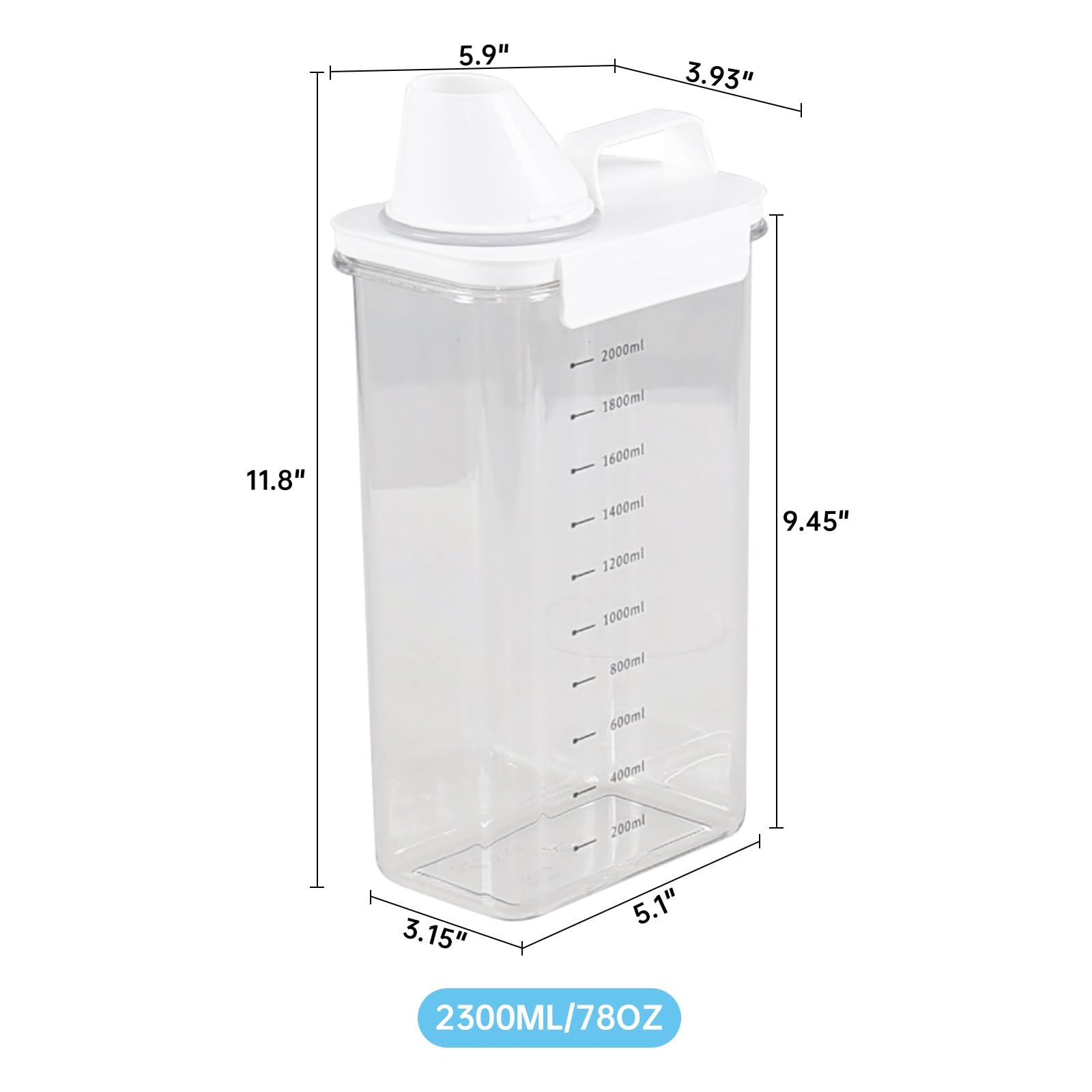 Snapklik.com : Sandmovie 3 Packs Laundry Detergent Dispenser, 78 Oz ...
