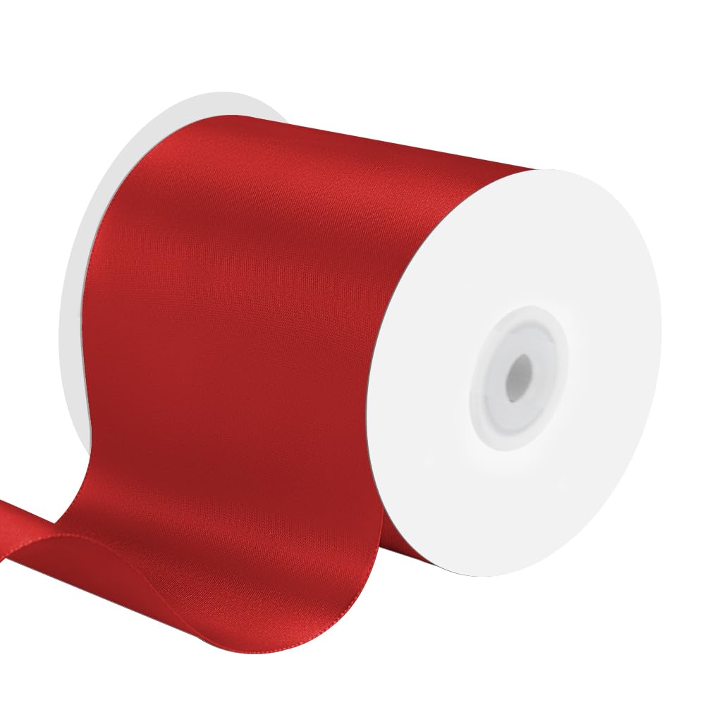 Amazon.com: 4 Inches x 25 Yards Polyester Satin Ribbon, Solid Color ...