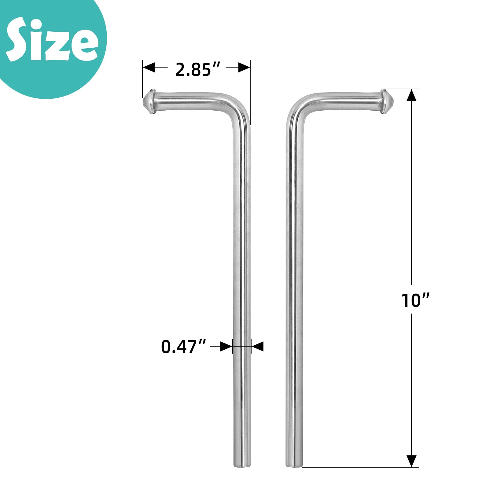 Snapklik.com : PALOZO Universal Stainless Steel Exhaust Hanger Rods 90 ...