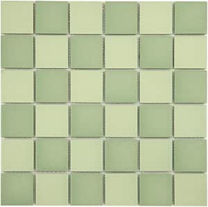 Square Mosaic Tile - 2"x2" Unglazed Porcelain Tile for Kitchen ...