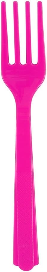Amazon.com: Neon Pink Plastic Forks, 18ct : Health & Household