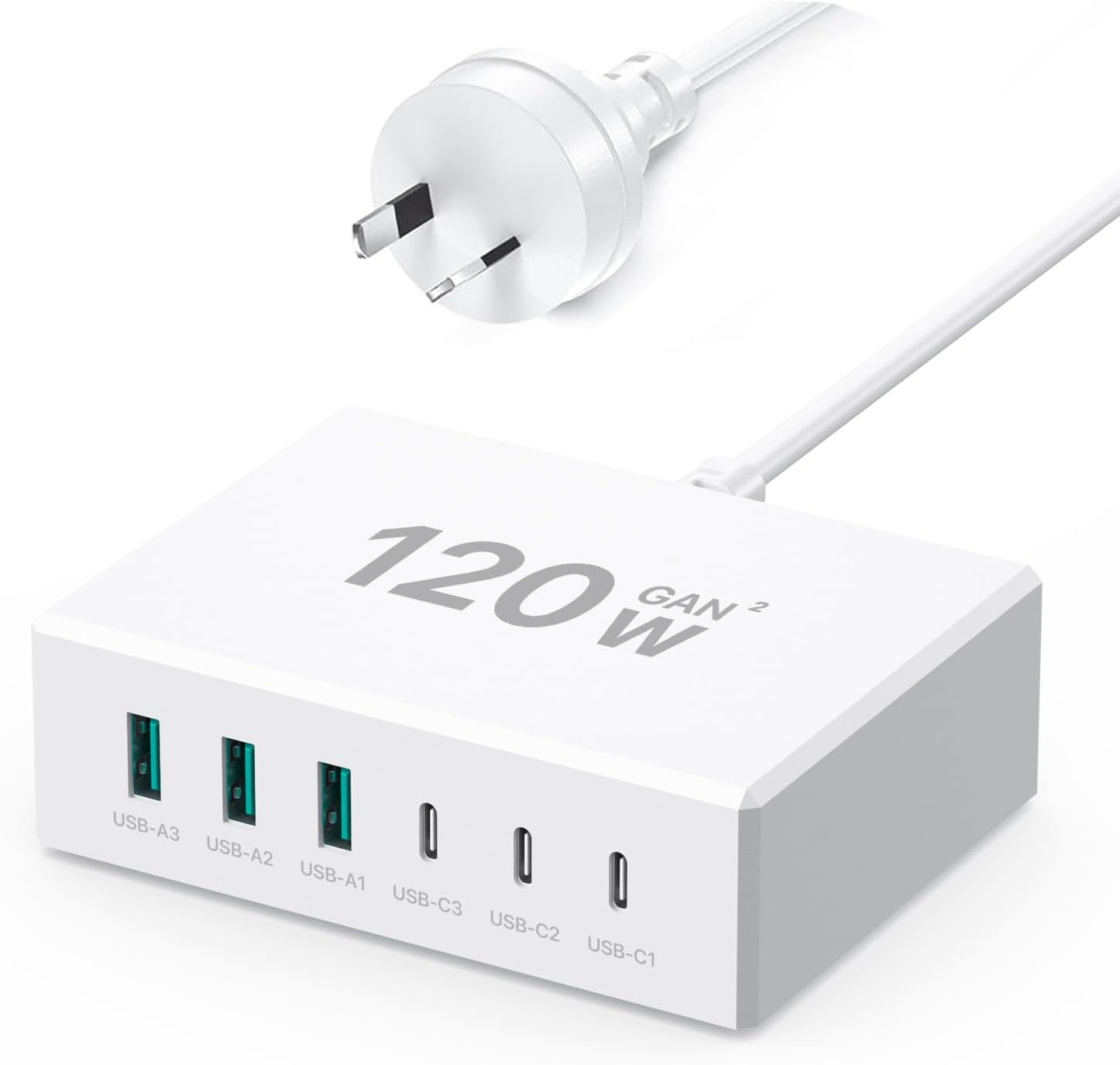 FOHOA 268W USB C Charger, 8-Port Fast USB Charging Station with 5 USB-C ...