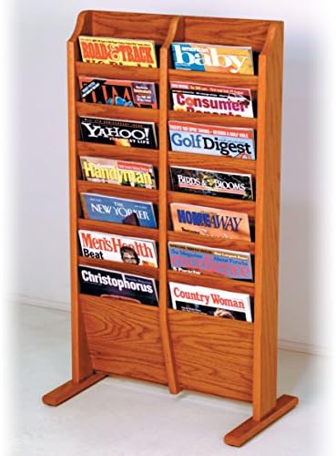 Amazon.com: Wooden Mallet 10-Pocket Cascade Free-Standing Magazine Rack ...