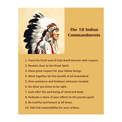 Amazon.com: 10 Indian Commandments - Motivational Wall Decorations ...