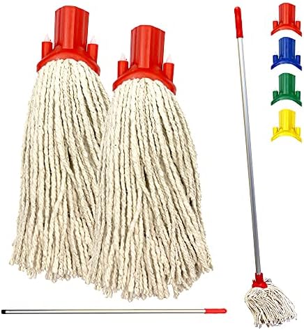 Abbey Heavy Duty Professional Kentucky Mop Handle and Holder with 5 ...