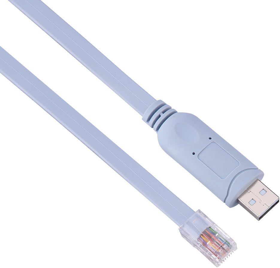 Richer-R Cable USB a RJ45, USB2.0 Macho a RJ45 Macho CAT5 Cable Plano ...