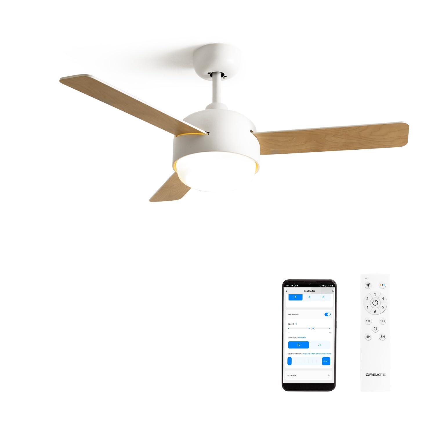 Ikea Ceiling Fans With Lights Trevina V 52" 3 Blade Indoor Satin White