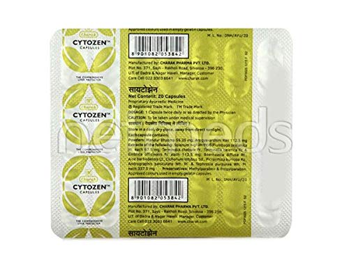 Charak Pharma PVT. LTD Cytoze Capsule 20 cap. : Amazon.in: Health ...