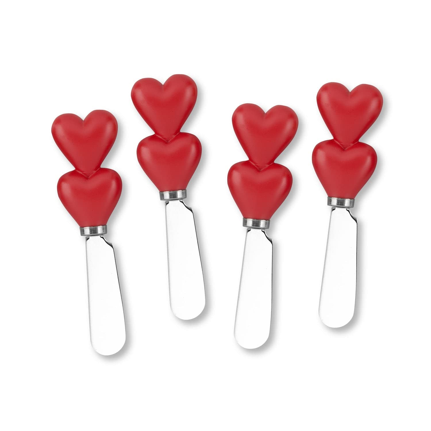 Snapklik.com : Supreme Housewares Red Heart Cheese Spreaders, Hand ...