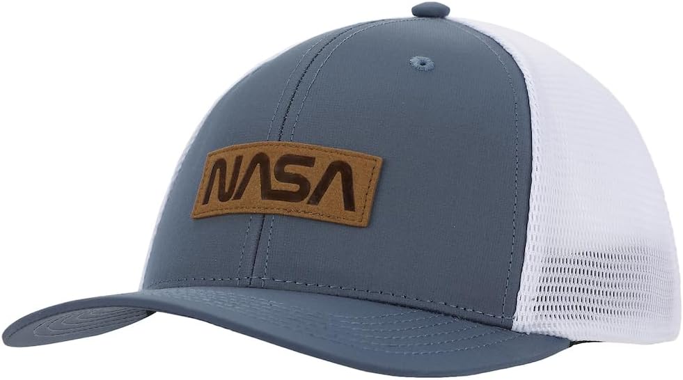 Bioworld NASA Logo Navy Elite Flex Trucker Hat at Amazon Men’s Clothing ...
