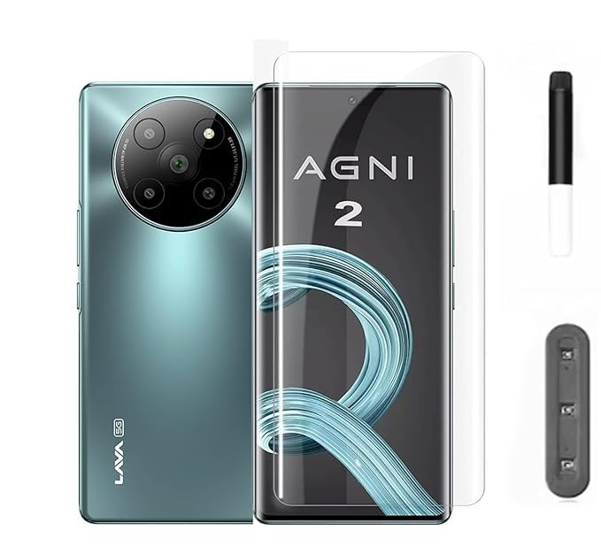 ALFA URBAN UV Tempered Glass for Lava Agni 2 Advanced Border-Less Full ...
