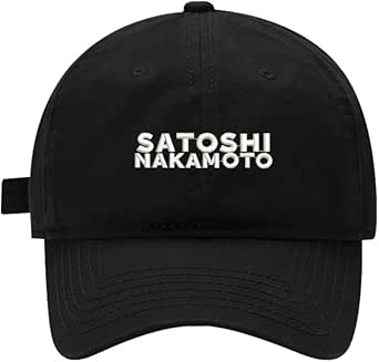 LexiuYibai Mens Baseball Caps Embroidered Satoshi Nakamoto Adjustable ...