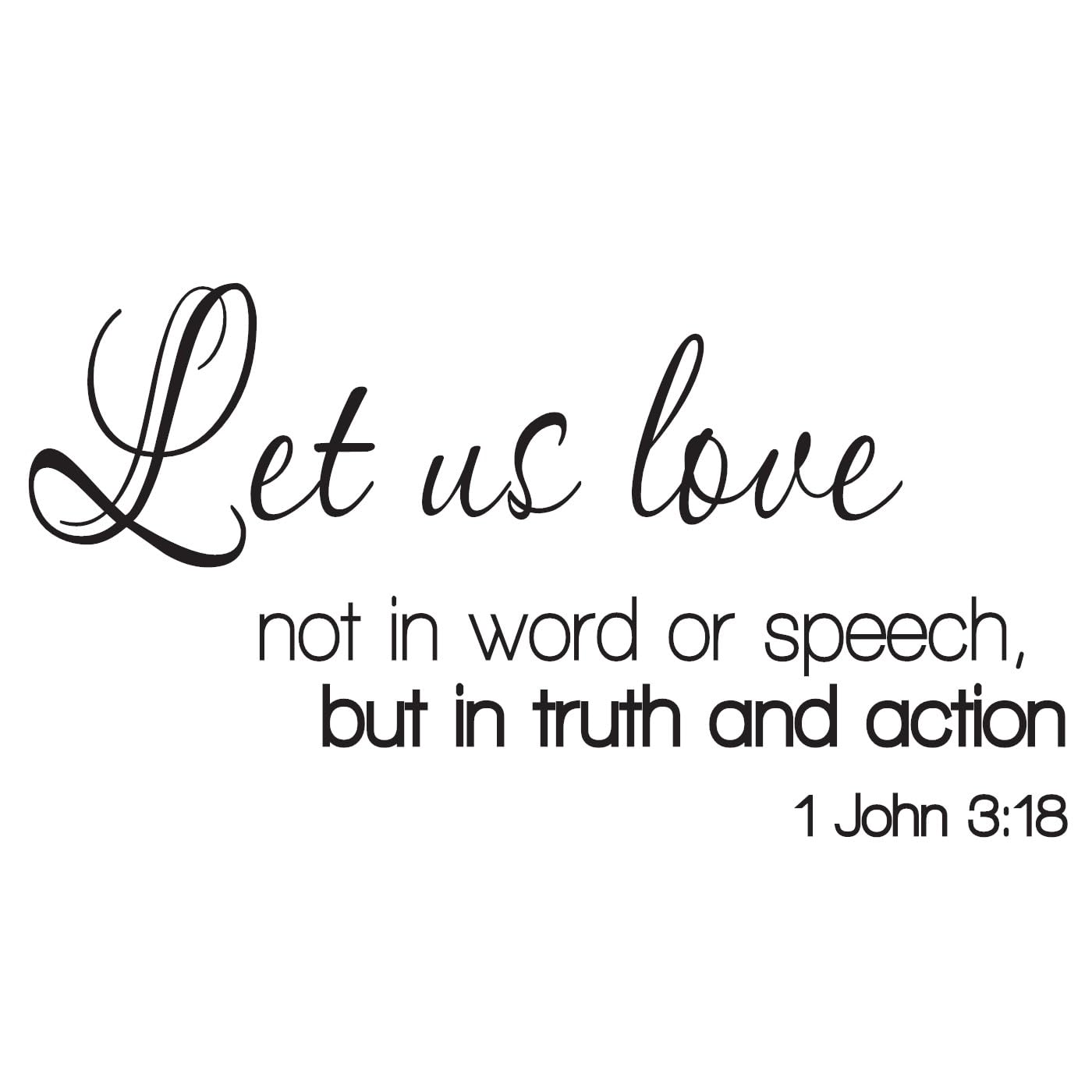 Amazon.com: Empresal Let Us Love Not in Word or Speech but in Truth and ...