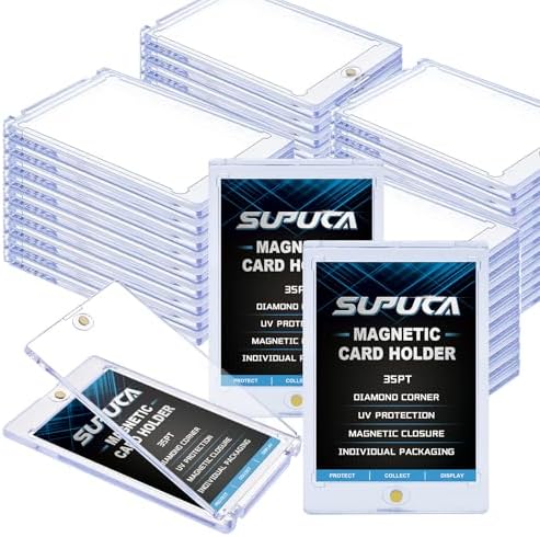 Amazon.com: Supuca 100ct Magnetic Card Holder 35PT, One Touch Card Holder for Trading Card, Card ...