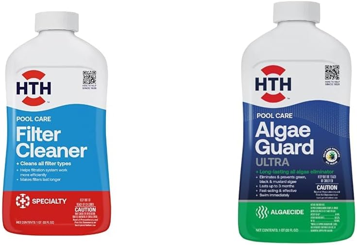 Amazon.com : HTH Swimming Pool Care Filter Cleaner and Algae Guard ...