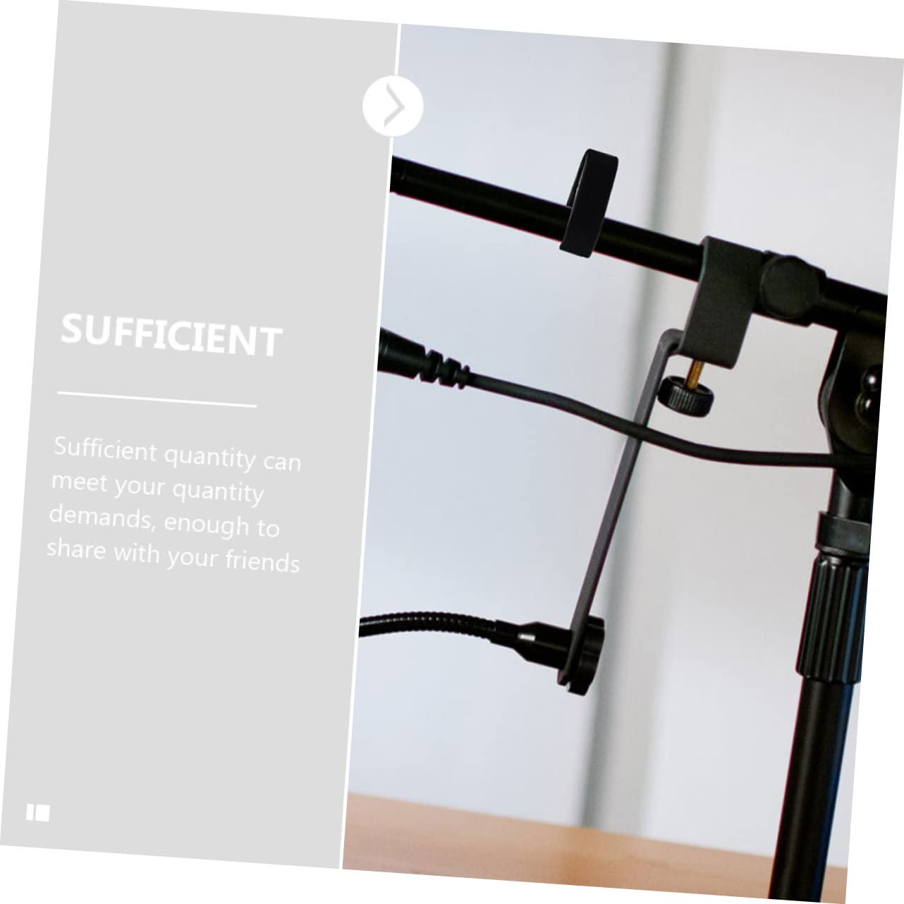 Snapklik.com : COOPHYA 15pcs Microphone Floor Speaker Stands Cord Clips ...