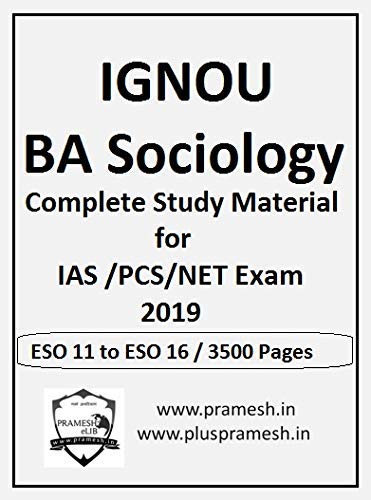 Buy IGNOU BA latest Sociology Study Material ( IAS /PCS/NET Exam 2019 ...