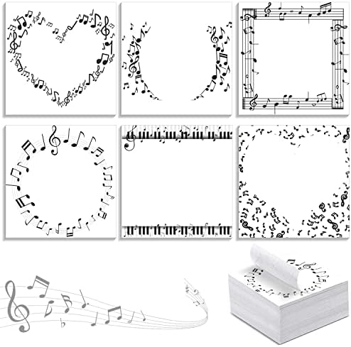 Amazon.com : TaoBary 32 Pack 3 x 3 Inch Music Themed Sticky Notes Pads ...