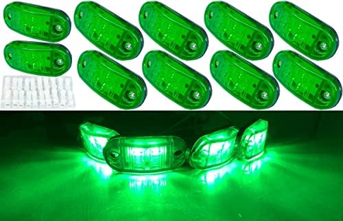Amazon.com: HyLikota 10pcs Green 2.5 inch Oval 4 SMD Trailer Side ...