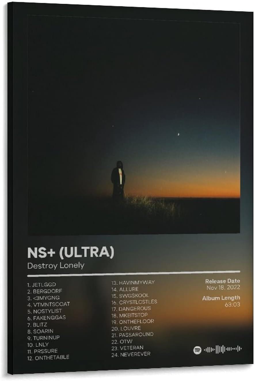 Amazon.com: Destroy Lonely - NS+ Ultra Canvas Poster Bedroom Decor ...
