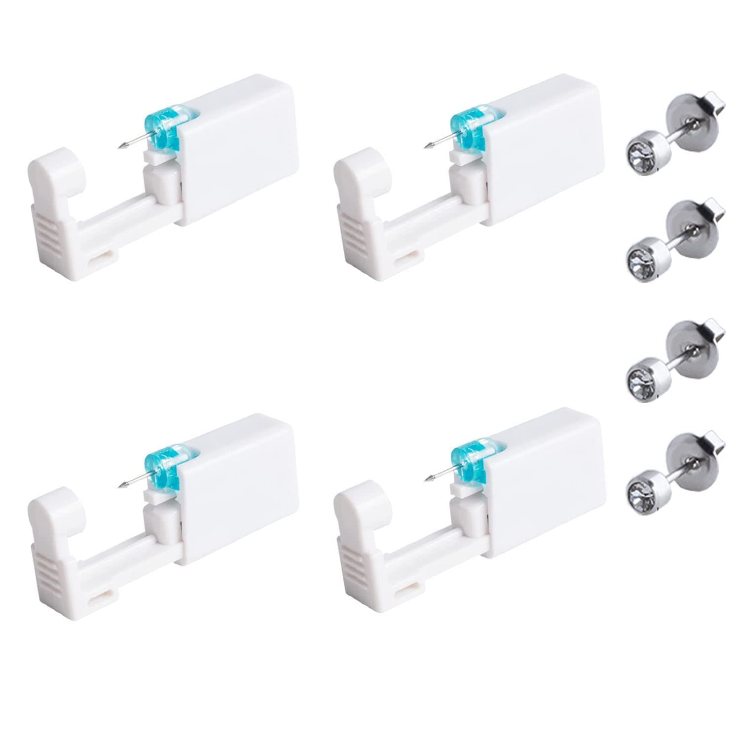 MEISO Disposable Ear Piercing Kit, 4 Pack Self Ear Piercing Kit ...