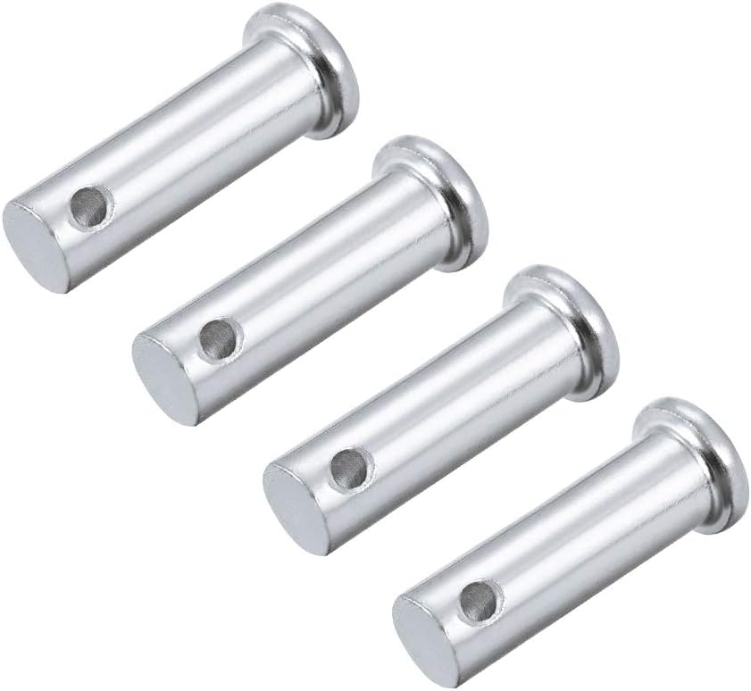 uxcell Single Hole Clevis Pins - 10mm X 30mm Flat Head Zinc-Plating ...