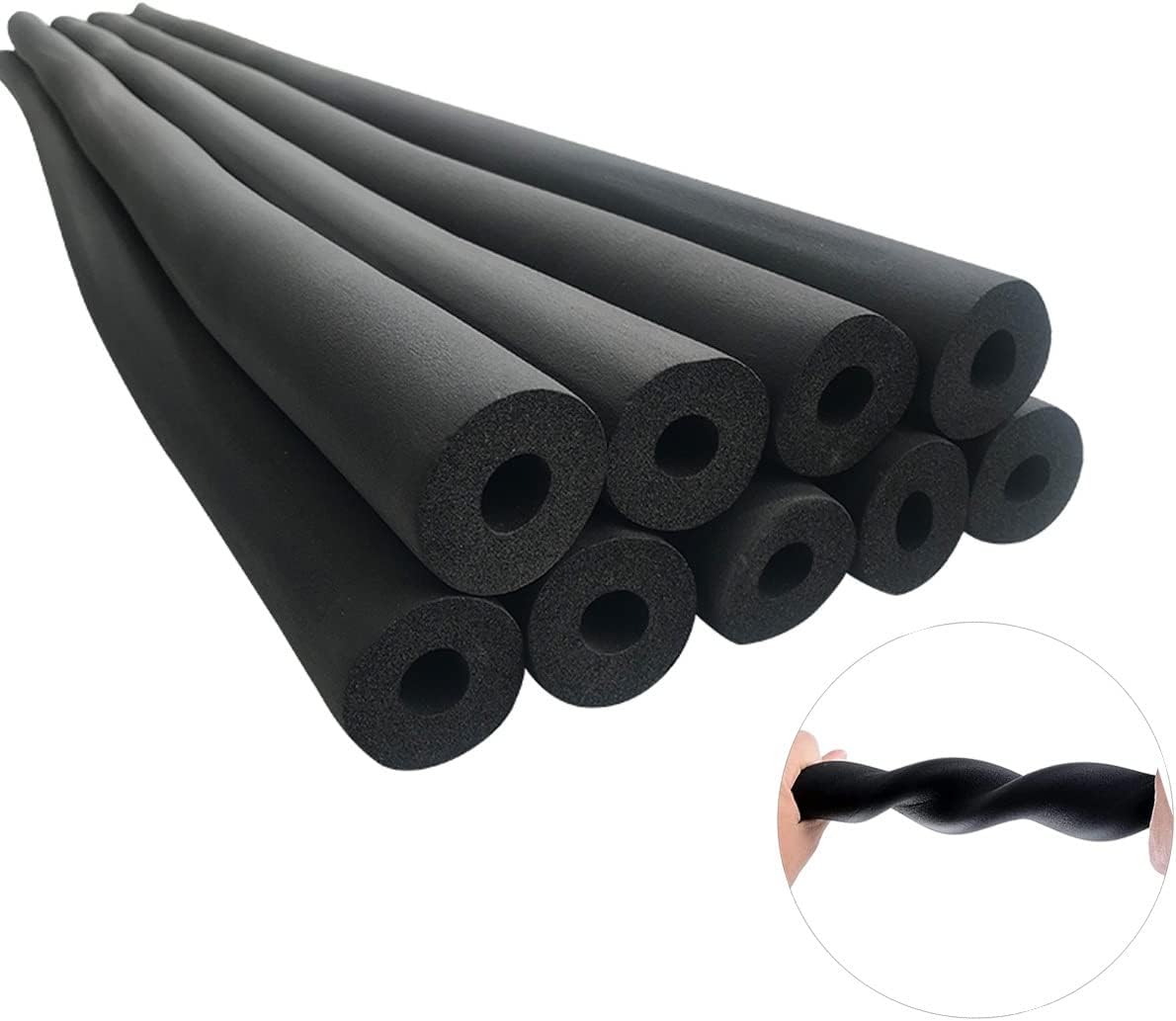 Pipe Insulation Foam Tube, 3/4" 1" 1-1/4" 1-1/2" 2" 2-1/2" 3" 3-1/2" 4 ...