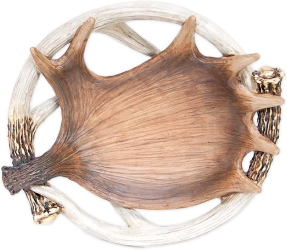 Amazon.com: The Bridge Collection Rustic Antler Bowl Decor - Decorative ...