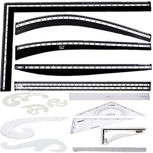 HIRDAY Complete Fashion Designing Tailoring Scales Set of 12 : Amazon ...