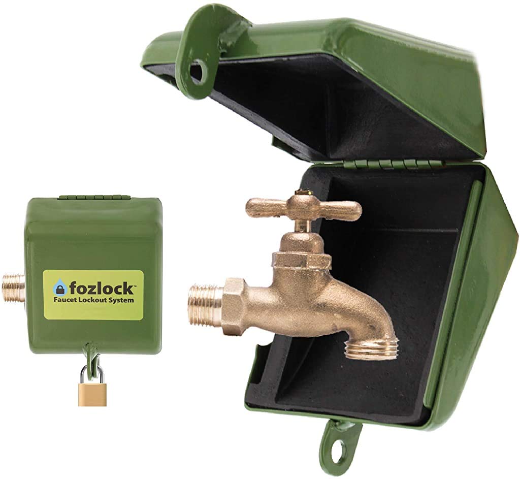 Buy Fozlock Outdoor Faucet Lock System, Green – Insulated Garden Hose ...
