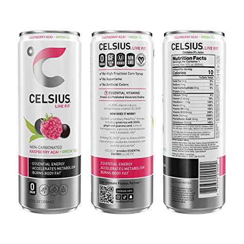 Snapklik.com : CELSIUS Raspberry Acai Green Tea, Functional Essential ...